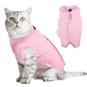 hipet cat surgery recovery suit for abdominal woundsor or skin diseases,substitute e-collar & cone,cat onesie after surgery wear anti licking