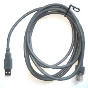 pzv usb to rj48 cable 7ft 2mtr dura-gray for barcode scanner usb cable,usb data transmission cable for digital handheld barcode scanner compatible with ls2208 ds4208 9208 1203 ls4208 ls3008 ls3408