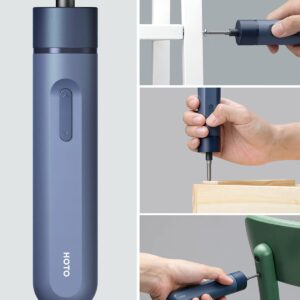 HOTO 3.6V Cordless Electric Screwdriver, 1500mAh, USB Rechargeable Battery, All-in-one Power Screwdriver, Manual-automatic Mode, 2 S2 Steel Long Bits, Ideal for Repairing Circuits/Electronics