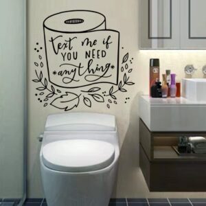 NC Home Stickers Toilet Rules Bathroom Decals Wall Quotes Vinyl Stickers Wall Art Decor for Bathroom Large Wall Sticker Home Decorations.