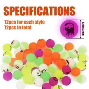 CCINEE 72PCS Halloween Bouncing Ball,Glow in Dark Bouncy Balls Toys for Kids Halloween Party Decoration Favor Bag Fillers