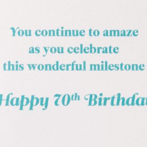 Papyrus 70th Birthday Card (Wonderful Milestone)