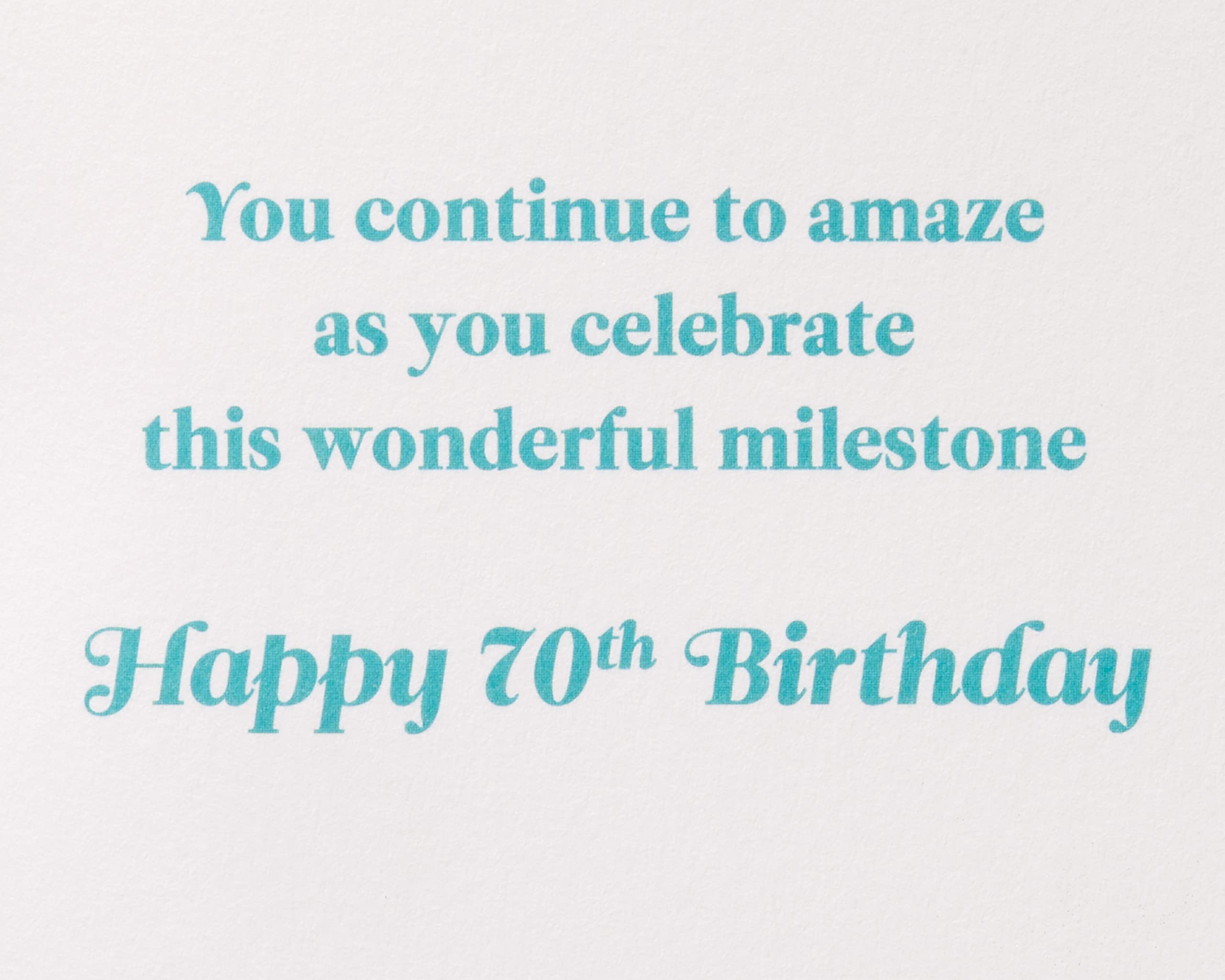 Papyrus 70th Birthday Card (Wonderful Milestone)