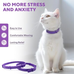 Cat Calming Collar & Pet Anti Anxiety Products - Feline Calm Pheromones Collars & Cats Stress Relief - Relaxivet Comfort Helps with Pee, New Zone, Aggression, Fighting with Dogs & Other Behavior