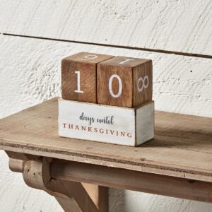 Mud Pie Multi Holiday Countdown Block Set, 3.5" x 4"