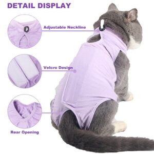 Coppthinktu Cat Professional Recovery Suit for Abdominal Wounds or Skin Diseases, Cat Surgery Recovery Suit, E-Collar Alternative, Soft Kitten Spay Recovery Suit Anti Licking Wounds