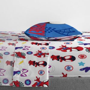 Jay Franco Marvel Spidey and His Amazing Friends Team Spidey 5 Piece Twin Size Bed Set - Includes Comforter & Sheet Set Bedding - Super Soft Fade Resistant Microfiber (Official Marvel Product)