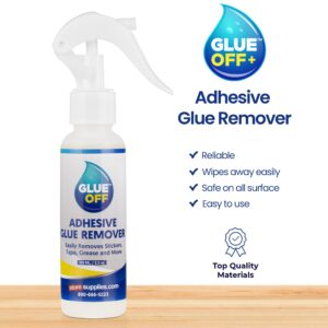 Perco Glue Off Adhesive Remover 3.3 fl. oz & Scraper with Plastic Razor for Removing Labels (Adhesive Remover & Scraper w/Plastic Razor)