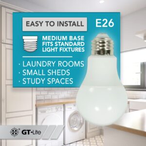 GT-Lite A19 LED Light Bulbs 10 Packs, 60W Equivalent, 5000K Daylight, 9W 800 Lumens LED Bulbs, E26 Base Standard Light Bulbs