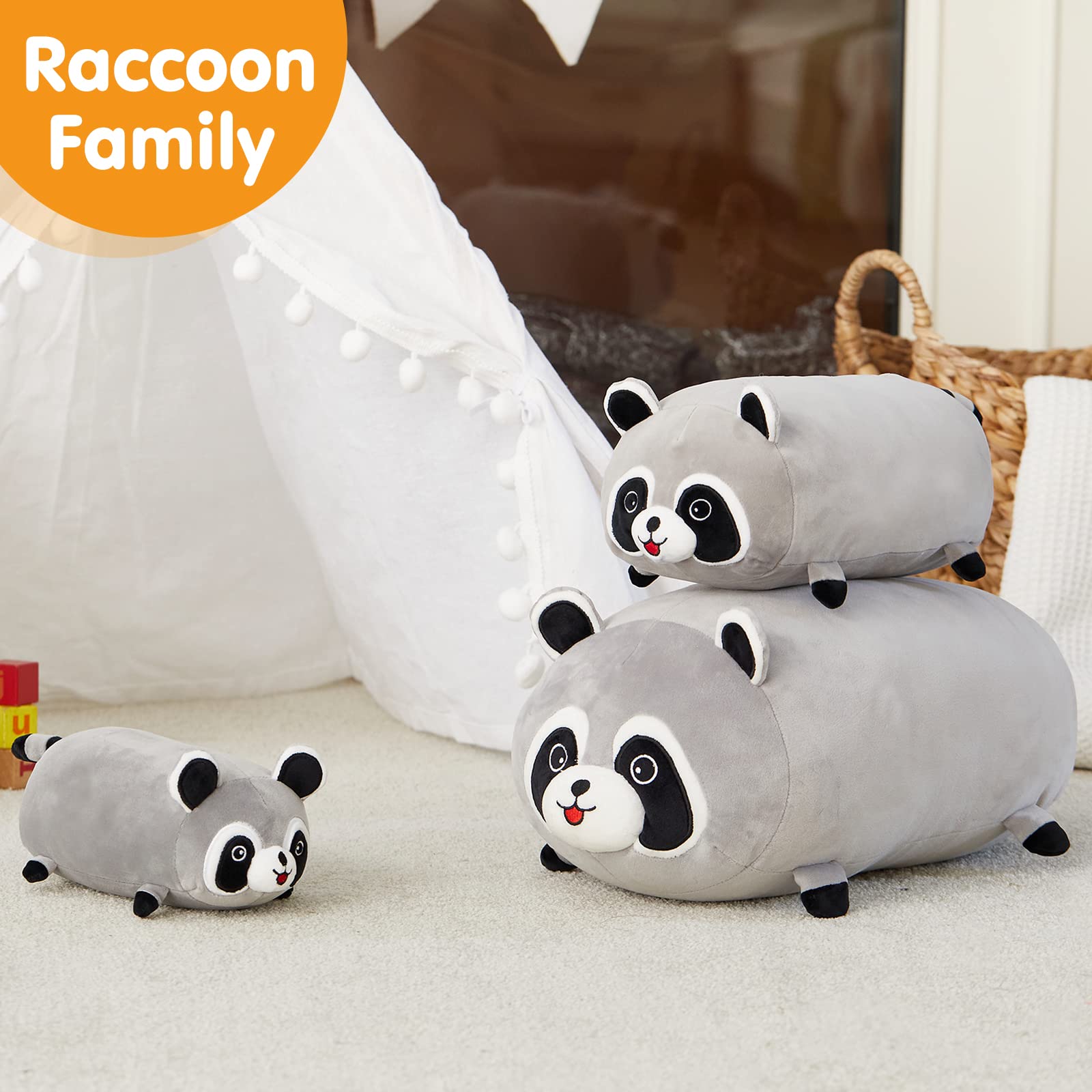 CozyWorld 20'' Raccoon Plush Racoon Stuffed Animals Jumbo Plushie Original Giant Squishy Pillow Holiday for Boys and Girls