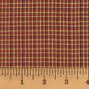 red & khaki 1 cotton homespun plaid fabric by jcs - sold by the yard