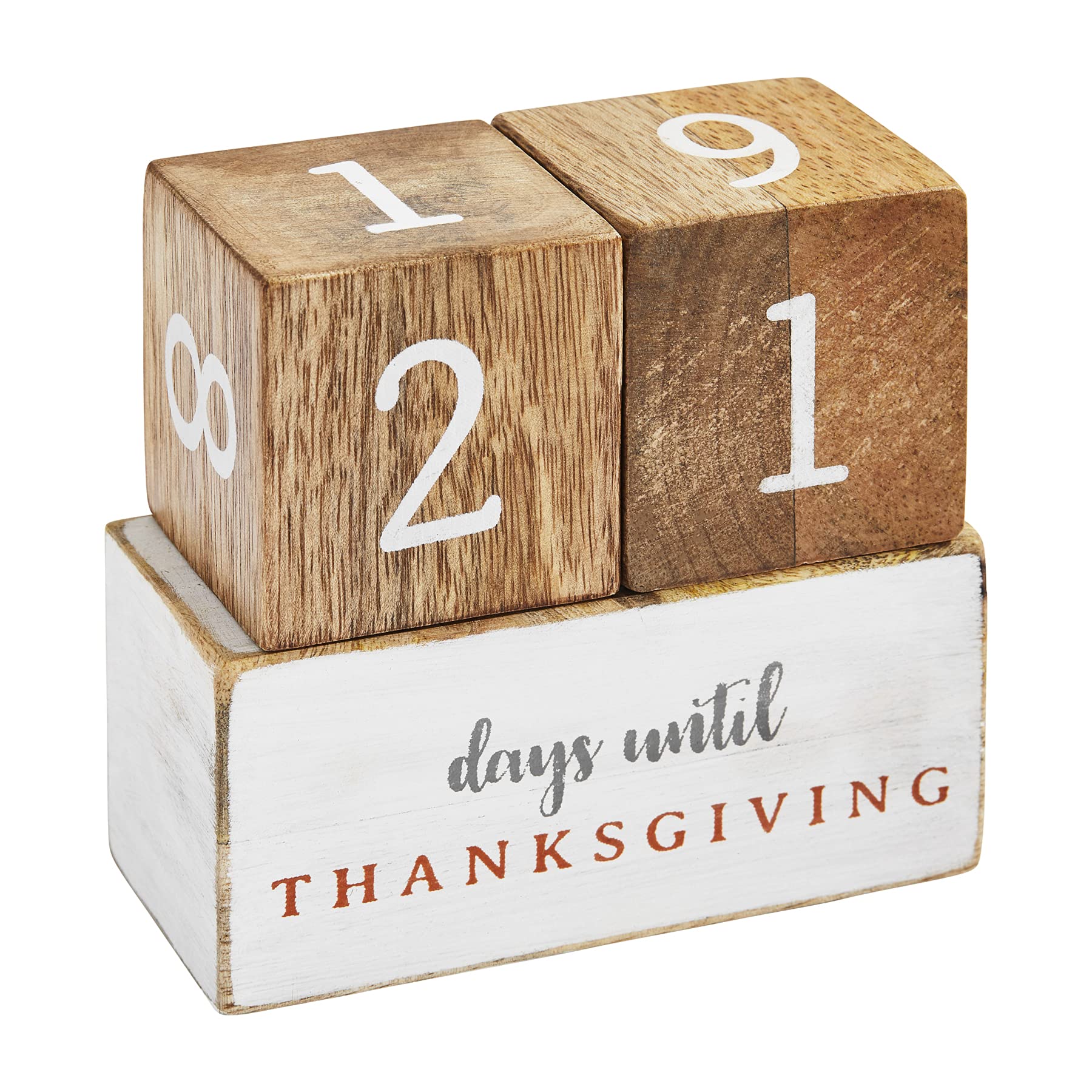 Mud Pie Multi Holiday Countdown Block Set, 3.5" x 4"