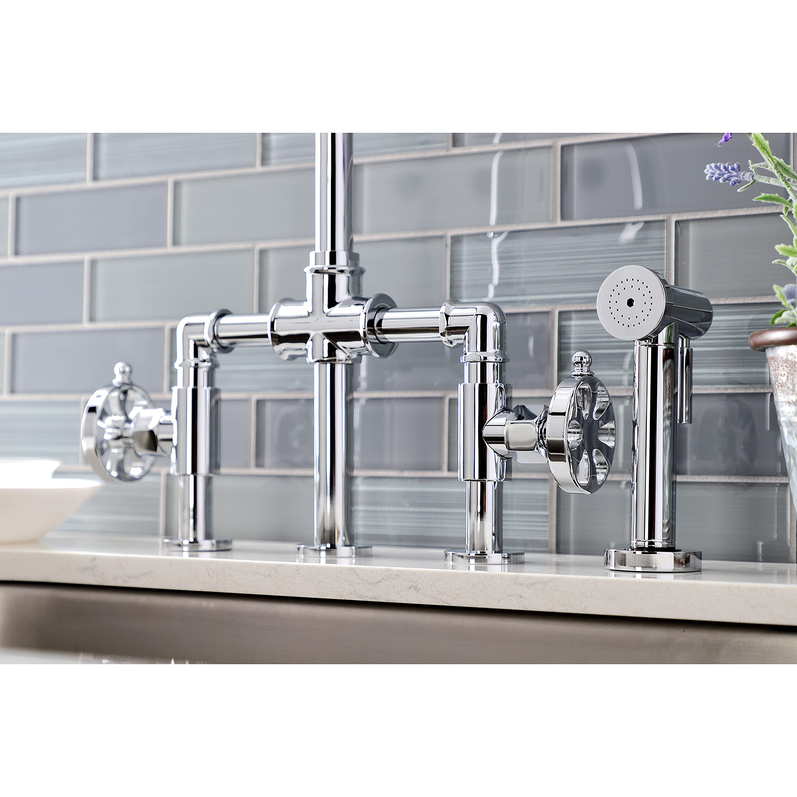 Kingston Brass KS2331RX Belknap Bridge Kitchen Faucet, Polished Chrome