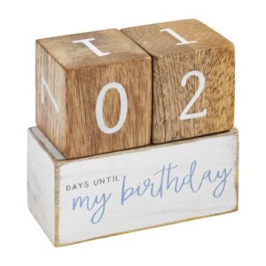 Mud Pie Multi Holiday Countdown Block Set, 3.5" x 4"