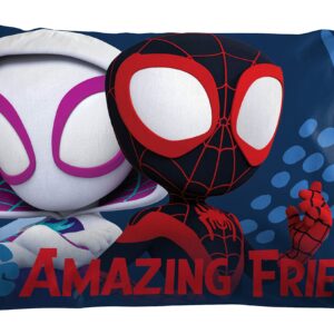 Jay Franco Marvel Spidey and His Amazing Friends Team Spidey Toddler Size Sheet Set - 3 Piece Set Super Soft and Cozy Kid’s Bedding - Fade Resistant Microfiber Sheets (Official Marvel Product)