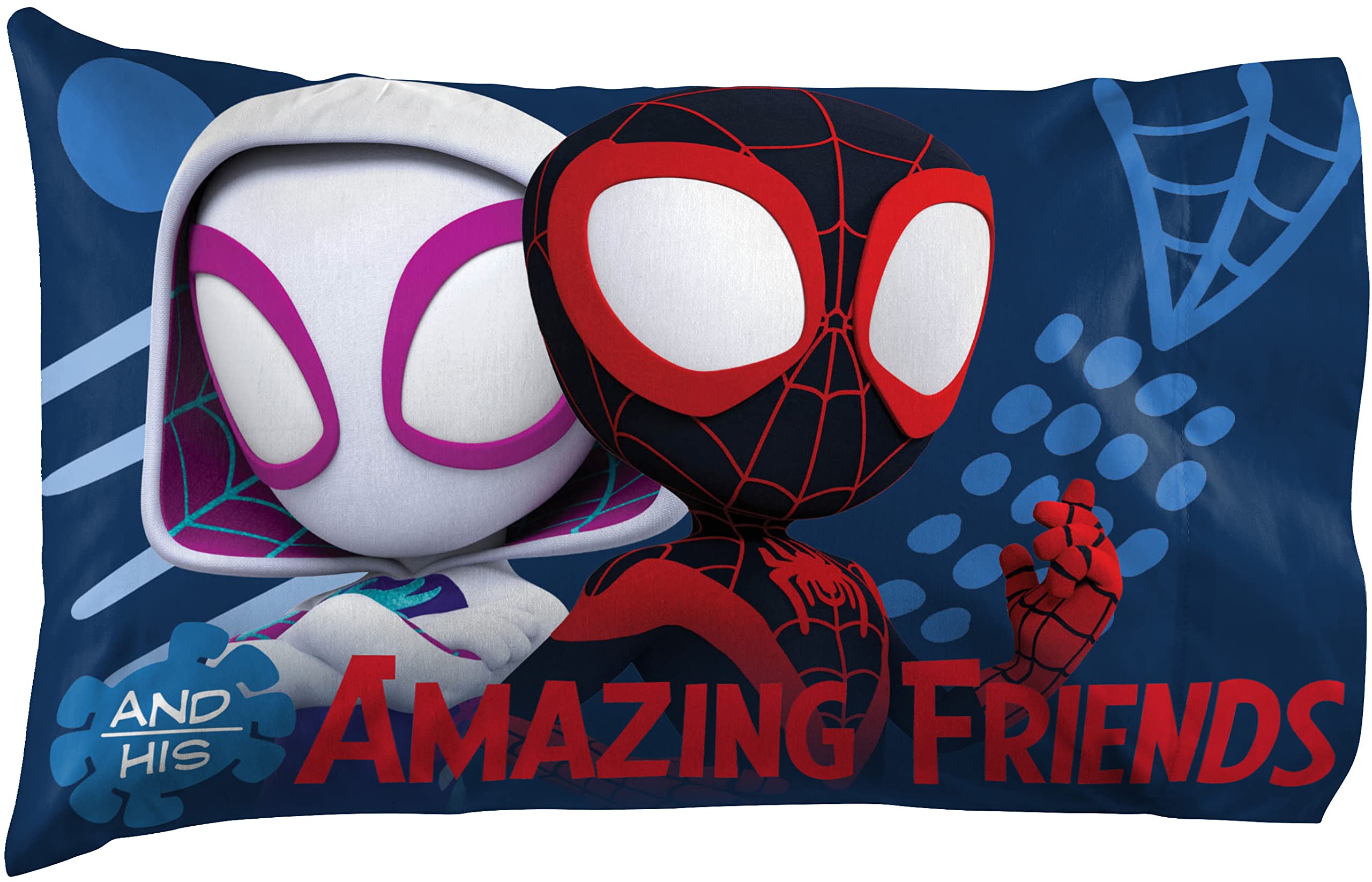 Jay Franco Marvel Spidey and His Amazing Friends Team Spidey Toddler Size Sheet Set - 3 Piece Set Super Soft and Cozy Kid’s Bedding - Fade Resistant Microfiber Sheets (Official Marvel Product)