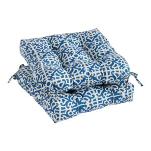 greendale home fashions square outdoor dining seat cushion (set of 2), azure 2 count