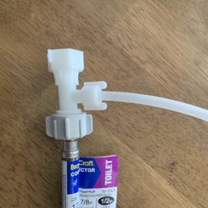 LeonKing Bidet US Plastic T adapter 7/8"(15/16"), 1/4" inch hose attachment side 3 way connector with rubber washer