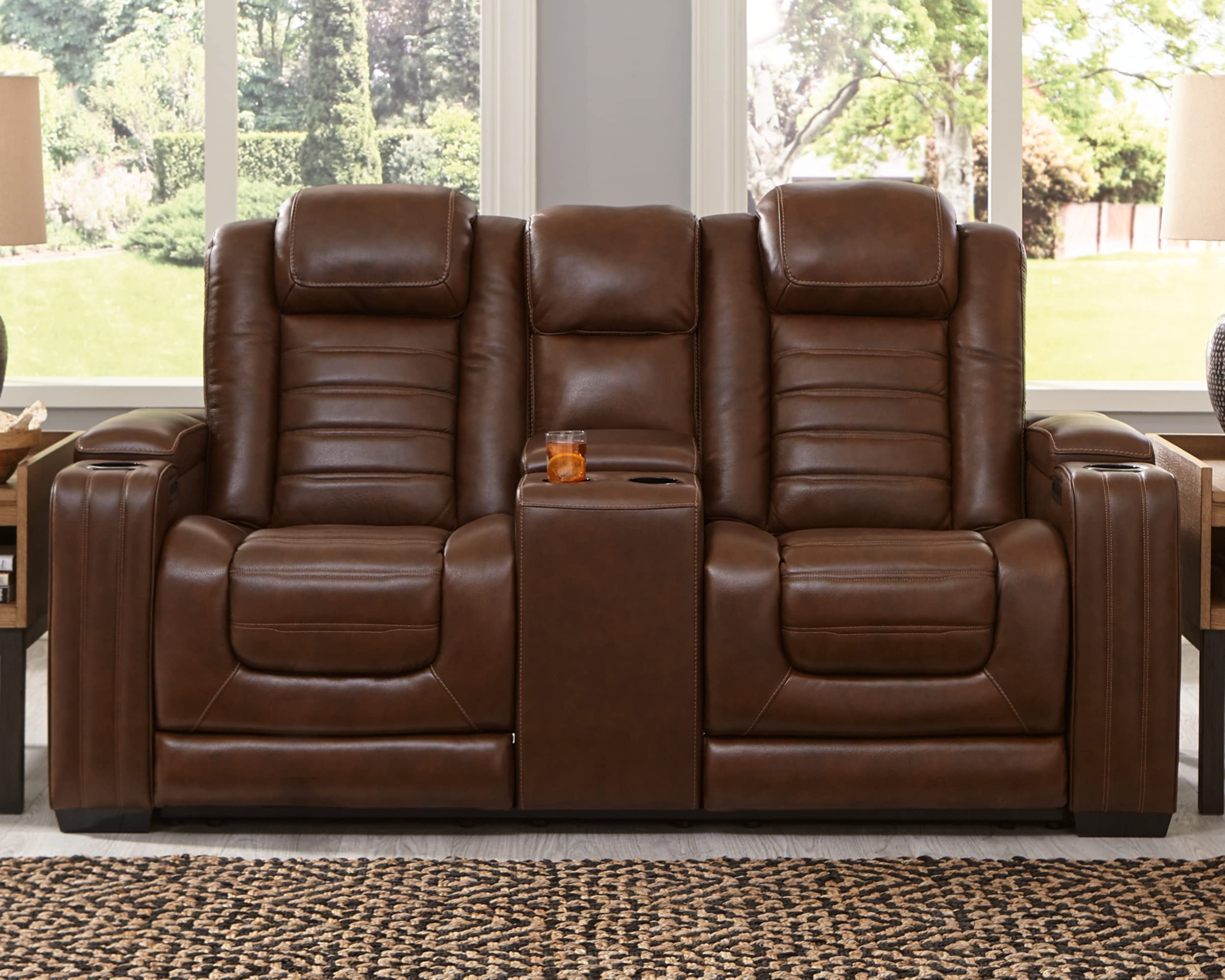 Signature Design by Ashley Backtrack Love Seats, Brown