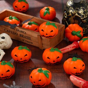 25 Pieces Halloween Pumpkin Stress Balls Stress Relief Balls Pumpkin Stress Foam Balls Mini Foam Stress Ball for Party Decoration Supplies School Carnival Reward