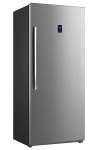 smad 21 cu.ft. upright freezer, convertible refrigerator freezer with led control panel, door ajar alarm, stand up frost free freezer for garage, kitchen, home, office, stainless steel