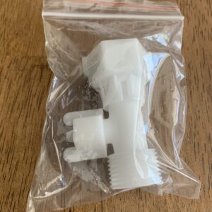 LeonKing Bidet US Plastic T adapter 7/8"(15/16"), 1/4" inch hose attachment side 3 way connector with rubber washer