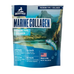 wild caught marine collagen peptide for dogs- improves gut, skin & coat health, allergies, pet mobility hip & joint supplement health