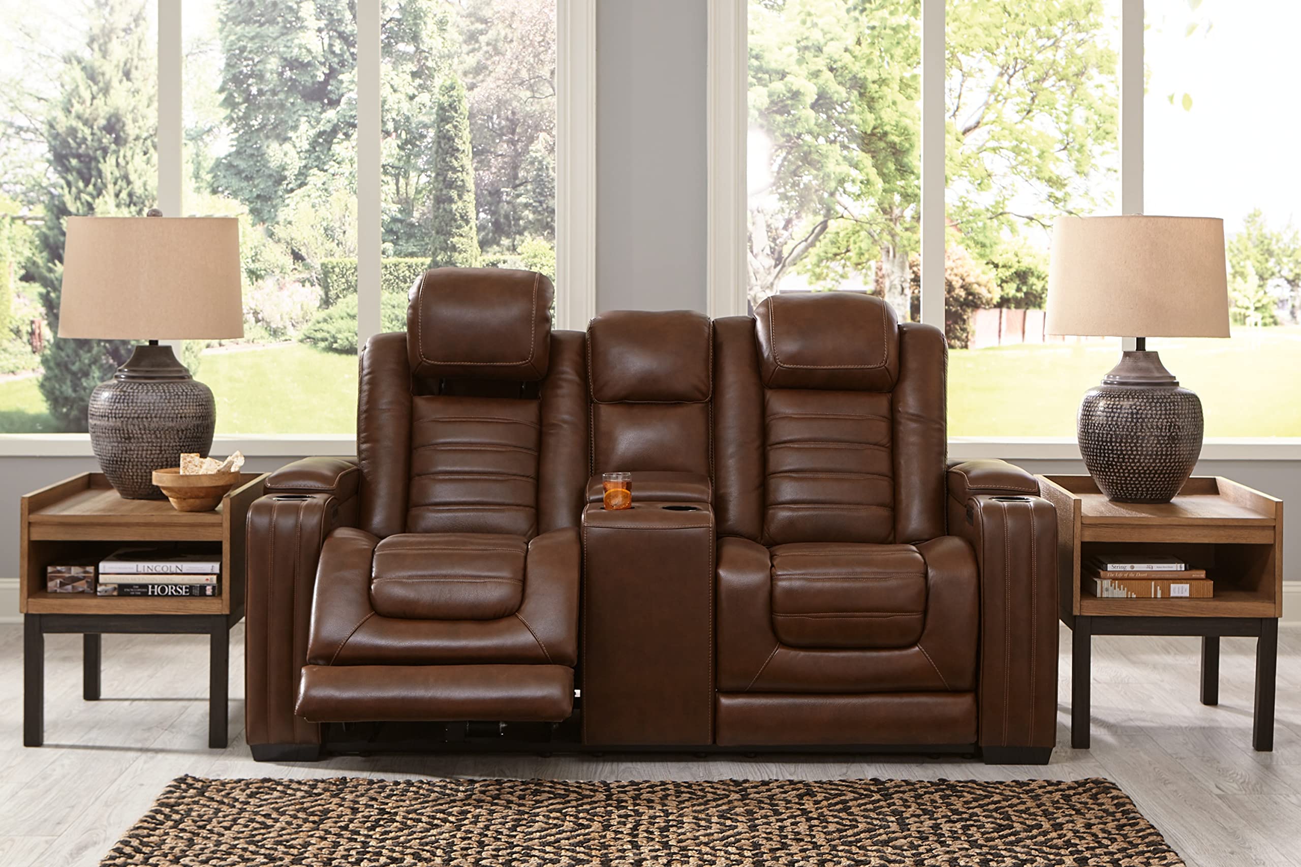 Signature Design by Ashley Backtrack Love Seats, Brown