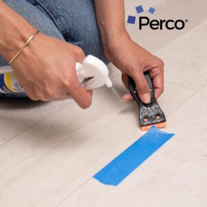 Perco Glue Off Adhesive Remover 3.3 fl. oz & Scraper with Plastic Razor for Removing Labels (Adhesive Remover & Scraper w/Plastic Razor)