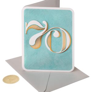 Papyrus 70th Birthday Card (Wonderful Milestone)