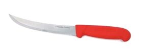 columbia cutlery 12" cimiter/curved butcher knife - red fibrox handle (12" red cimiter)