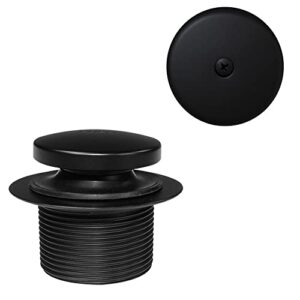 westbrass r93-36-62 1-1/2" coarse thread tip-toe bathtub drain plug trim set with one-hole overflow faceplate, matte black (36-pack)