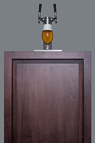 Summit Appliance SBC58BLBIADAIF 24" Wide Built-In Kegerator; ADA Compliant; Panel-ready Door (Panel Not included); 5.5 cu.ft Capacity; Automatic Defrost; Dual Tap System; Adjustable Thermostat