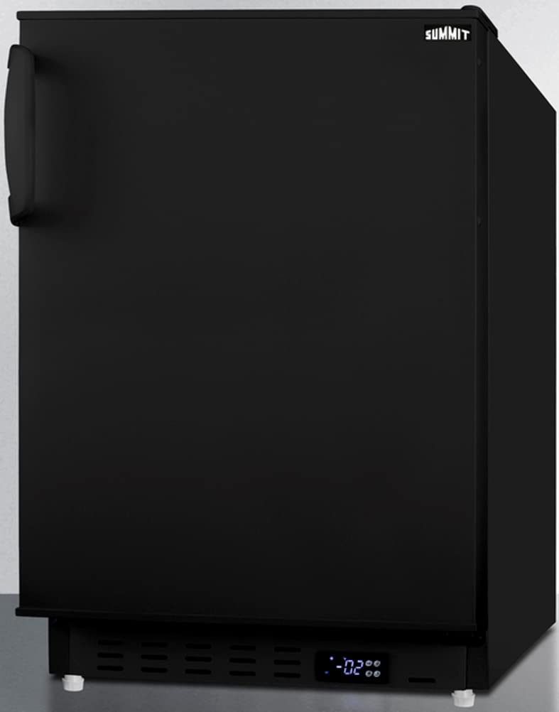 Summit Appliance ALFZ37B Built-in Undercounter ADA Compliant Residential All-Freezer in Black, Door Storage, Temperature Alarms, Open Door Alarm, Adjustable Thermostat and Manual Defrost