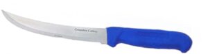 columbia cutlery 12" cimiter/curved butcher knife - blue fibrox handle (12" blue cimiter)