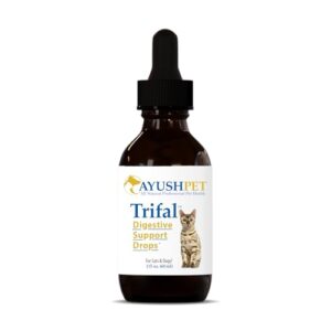 ayush herbs pet trifal drops, holistic digestive drops for pets, ayurvedic formula for healthy digestion and elimination, 2 fluid ounces