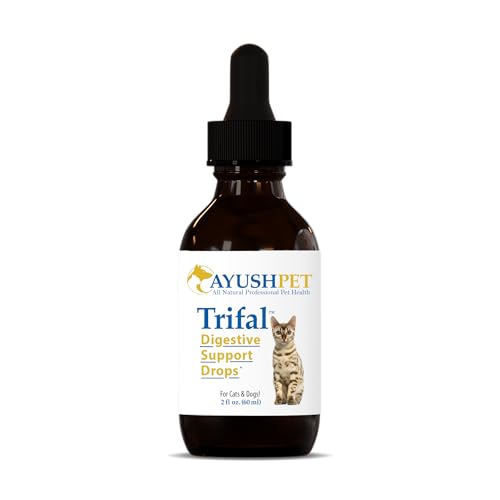 Ayush Herbs Pet Trifal Drops, Holistic Digestive Drops for Pets, Ayurvedic Formula for Healthy Digestion and Elimination, 2 Fluid Ounces