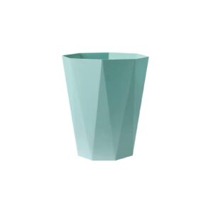 zentto spruce sleek & stylish polygon plastic small trash can wastebasket, garbage container bin for bathrooms, kitchens, home offices, kids rooms (twilight green-s)