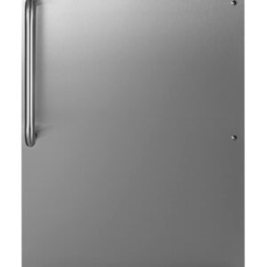 Summit Appliance ALR46WSSTB 20" Wide Built-In All-Refrigerator, ADA Compliant, 3.53 cu.ft Capacity, Adjustable Thermostat, Removable Door Racks, Automatic Defrost, Temperature & Open Door Alarms