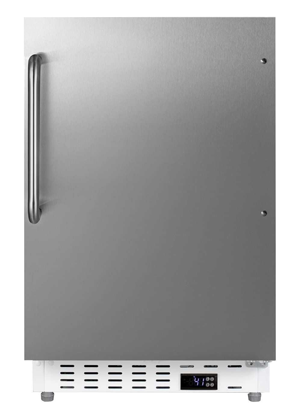 Summit Appliance ALR46WSSTB 20" Wide Built-In All-Refrigerator, ADA Compliant, 3.53 cu.ft Capacity, Adjustable Thermostat, Removable Door Racks, Automatic Defrost, Temperature & Open Door Alarms