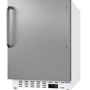 Summit Appliance ALR46WSSTB 20" Wide Built-In All-Refrigerator, ADA Compliant, 3.53 cu.ft Capacity, Adjustable Thermostat, Removable Door Racks, Automatic Defrost, Temperature & Open Door Alarms