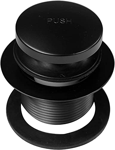 Westbrass R93-2-36-62 1-1/2" Coarse Thread Tip-Toe Bathtub Drain Trim Set with 2-Hole Overflow Faceplate, Matte Black (36-Pack)