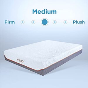 MLILY Fusion Supreme Twin XL Memory Foam Hybrid Mattress 11.5 Inch, Gel Cooling Mattress Bed in a Box Made in USA,CertiPUR-US Certified Mattress for Back Pain Relief 38"x80"x11.5"