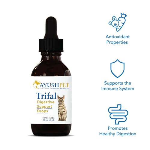 Ayush Herbs Pet Trifal Drops, Holistic Digestive Drops for Pets, Ayurvedic Formula for Healthy Digestion and Elimination, 2 Fluid Ounces