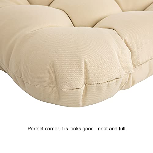 ARTPLAN Outdoor Cushions Loveseat All Weather Chair Cushions Bench Cushions Set of 5 Wicker Tufted Pillow for Patio Furniture