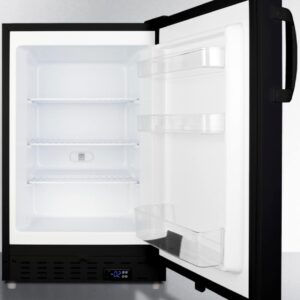 Summit Appliance ALFZ37B Built-in Undercounter ADA Compliant Residential All-Freezer in Black, Door Storage, Temperature Alarms, Open Door Alarm, Adjustable Thermostat and Manual Defrost