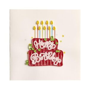 NIQUEA.D, Red Cake Quilling Birthday Card