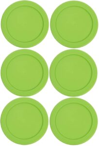 klare ware 2 cup replacement lids/covers for pyrex 7200, anchor hocking & klare ware storage bowls (glass container not included) microwave, freezer & top rack dishwasher safe (6 pack, turquoise)