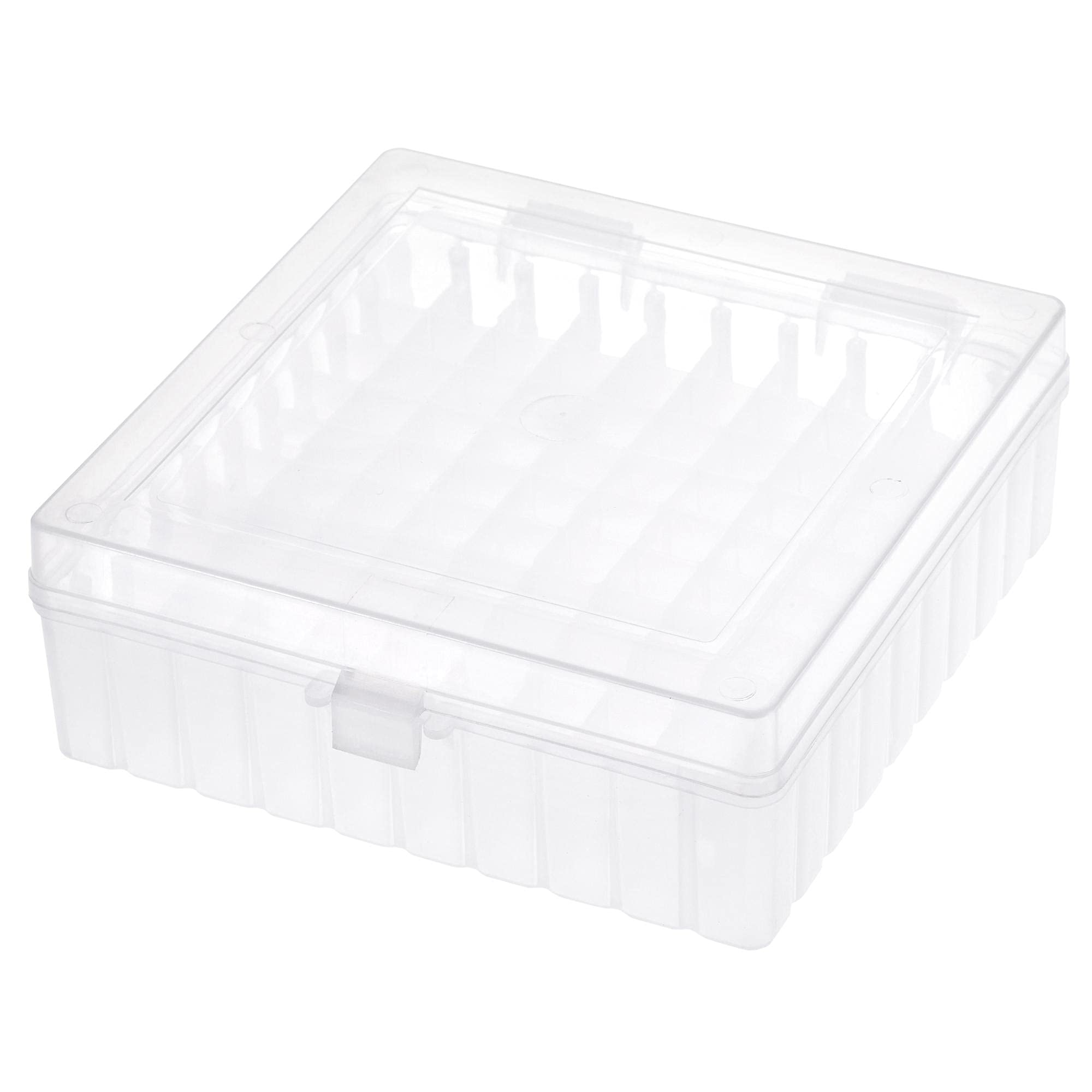 uxcell Centrifuge Tube Freezer Storage Box 100 Places Waterproof Polypropylene Lockable Cryogenic Holder Rack for 1.5/1.8/2ml Microcentrifuge Tubes Vials Samples, White