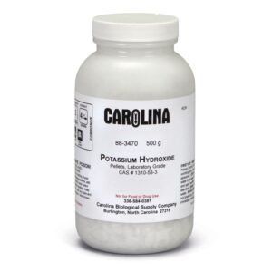 potassium hydroxide, pellets, laboratory grade, 500 g